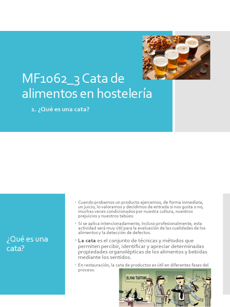 1 - Cata y 2 - Analisis Sensorial | PDF | Sentidos | Gusto