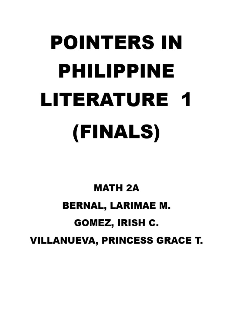 POINTERS-IN-PHILIPPINE-LITERATURE-1 | PDF | Philippines POINTERS-IN-PHILIPPINE-LITERATURE-1 | PDF | Philippines