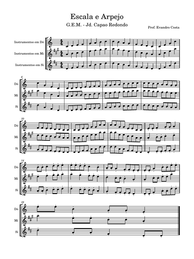 Escala e Arpejo | PDF