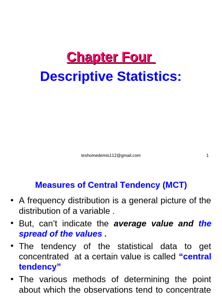 Biostat Lecture Four Pdf Mode Statistics Variance