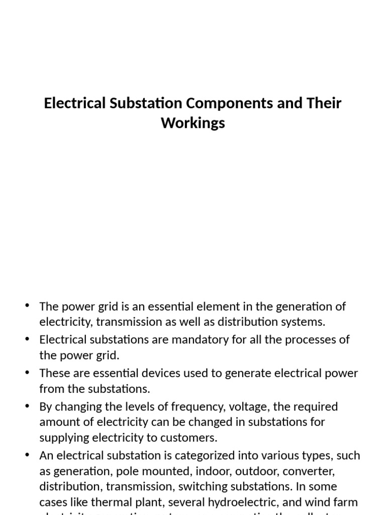 Substation Equipment Overview and Functions | PDF | Transformer ...