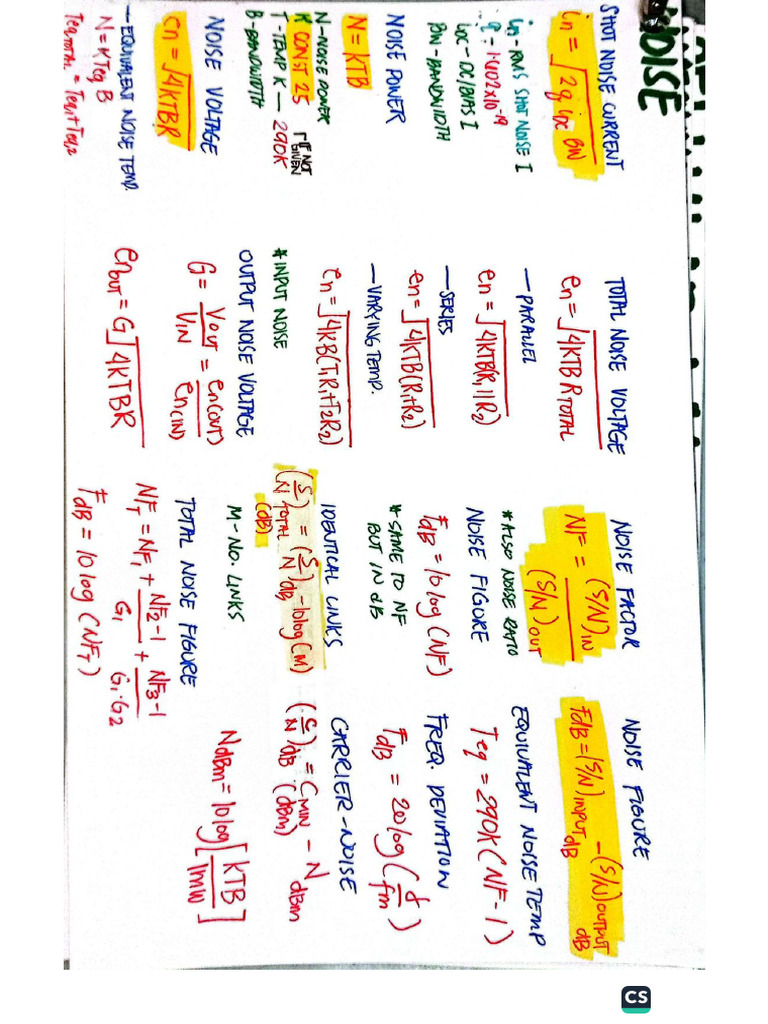 EST Formula Index Card | PDF