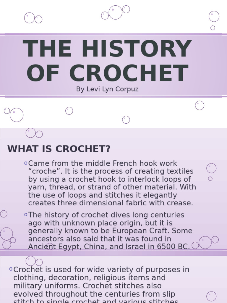 History of Crochet: Origins & Evolution | PDF | Crochet | Crafts