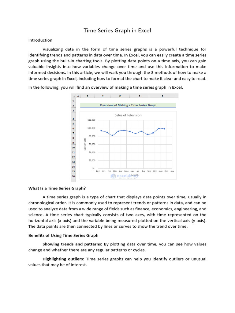 Time Series Graph in Excel | PDF | Time Series | Chart
