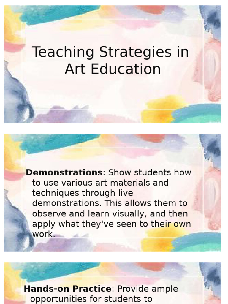 Teaching Strategies in Art Education | PDF | Creativity | Education Theory