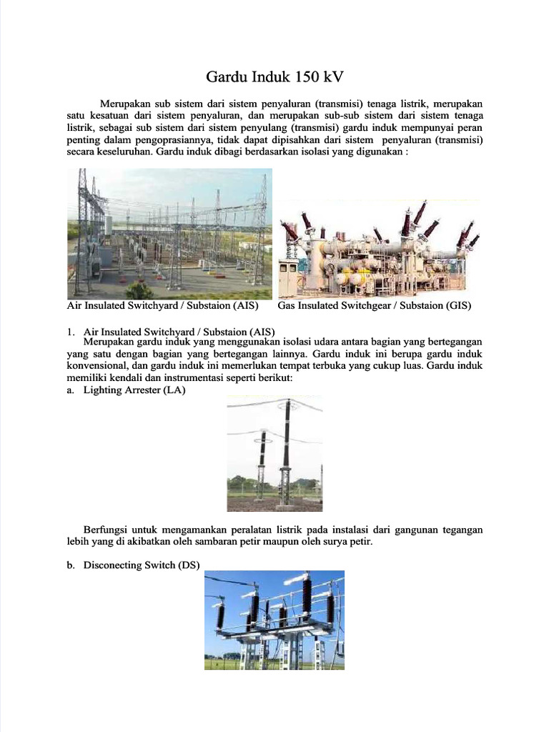 Gardu Induk 150 kV: Fungsi dan Komponen | PDF