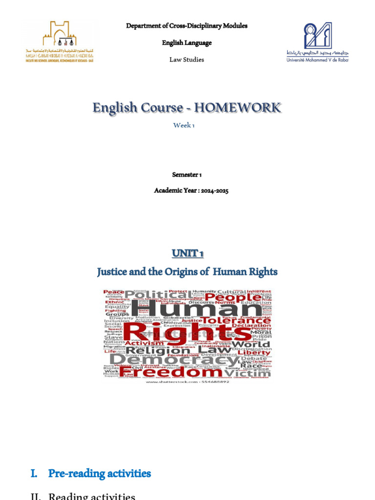 HOMEWORK 1 | PDF | Rights | Justice