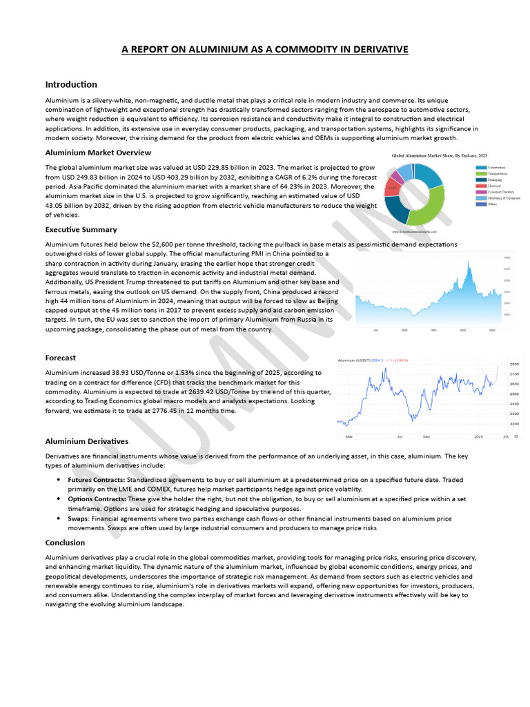 Aluminium Derivatives Market Analysis | PDF | Derivative (Finance ...