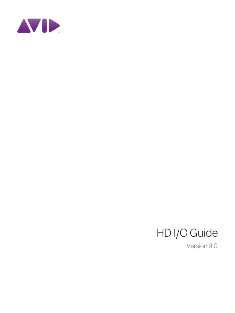 HD IO Guide v90 69705 | PDF | Computing | Sound Technology