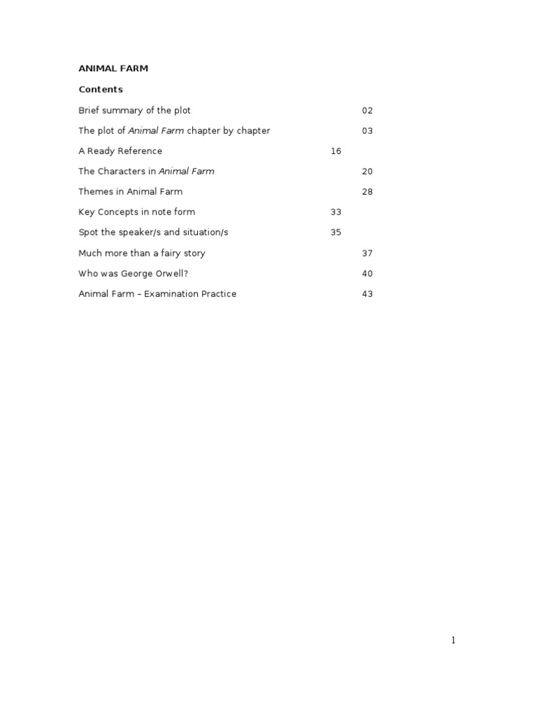 Animal Farm Study Guide | PDF | Agriculture | Science