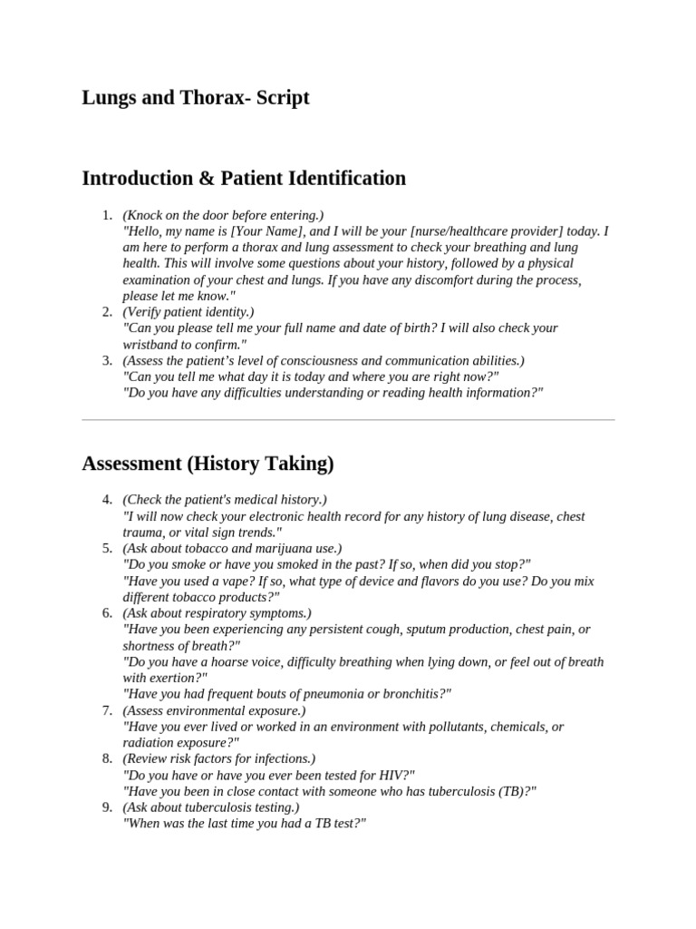 Lungs and Thorax-Script | PDF | Respiratory Diseases | Allergy
