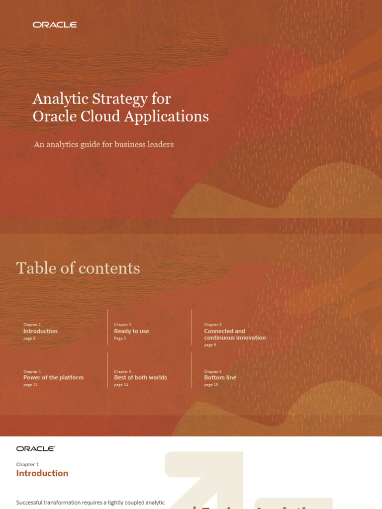 Oracle Cloud Analytics Guide | PDF | Analytics | Cloud Computing