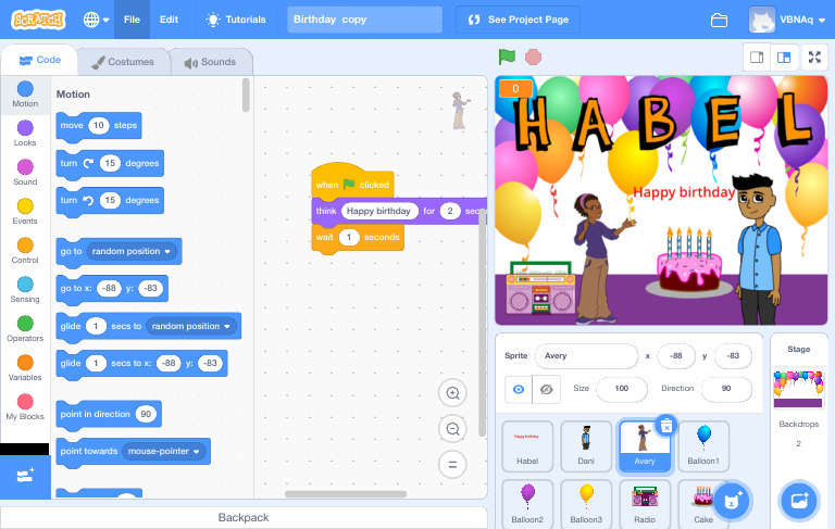 Happy Birthday Scratch Project Guide | PDF