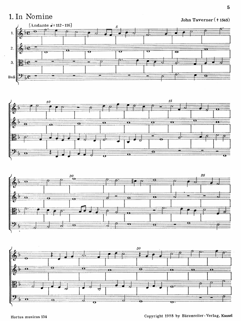 IMSLP299762-PMLP200486-John Taverner in Nomine | PDF