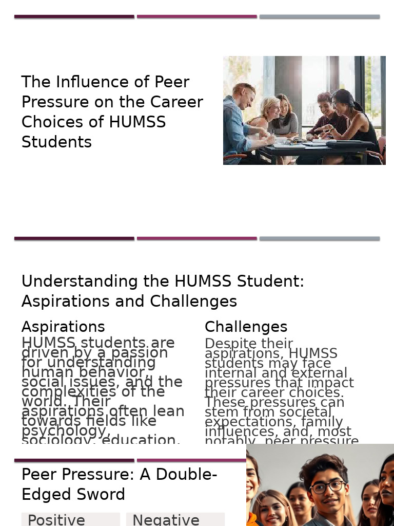 The Influence of Peer Pressure On The Career Choices of HUMSS Students ...