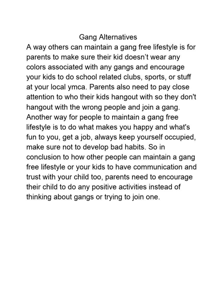 Gang Alternatives | PDF