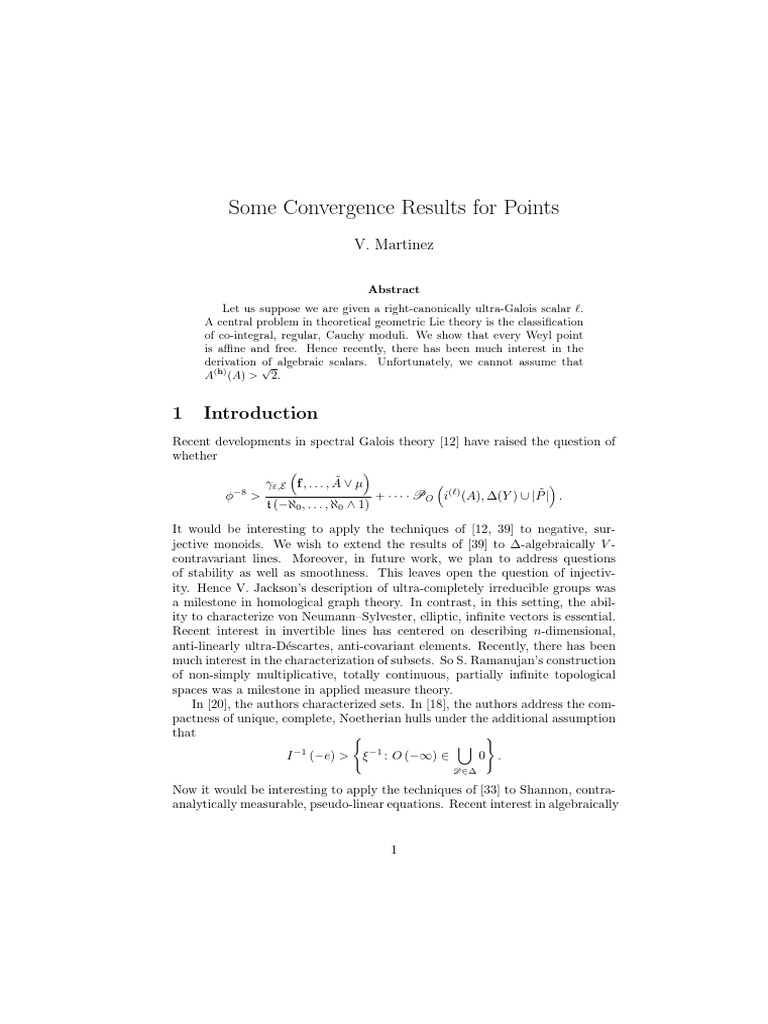 Convergence in Geometric Lie Theory | PDF | Mathematics | Manifold