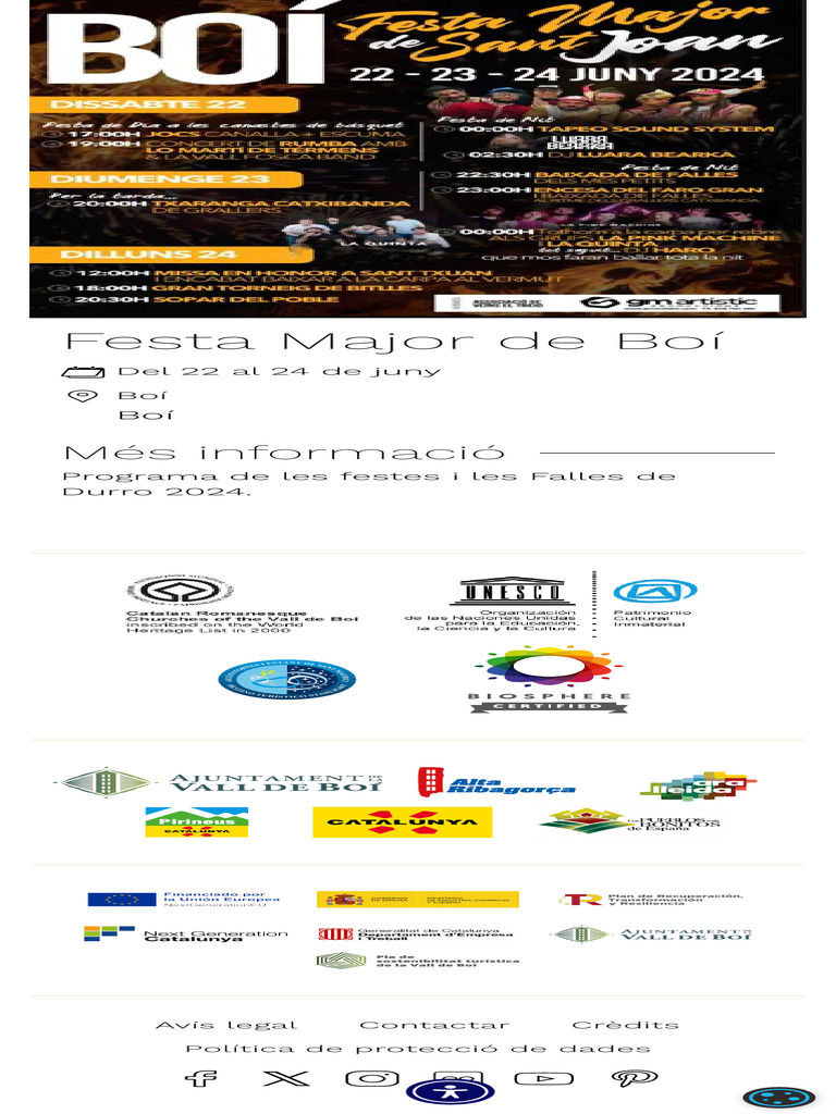 Festa Major de Boí Vall de Boí | PDF
