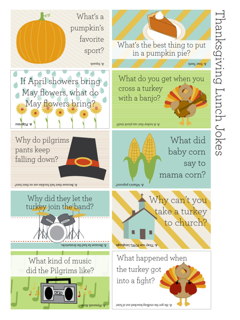 Thanksgiving Jokes for Kids | PDF