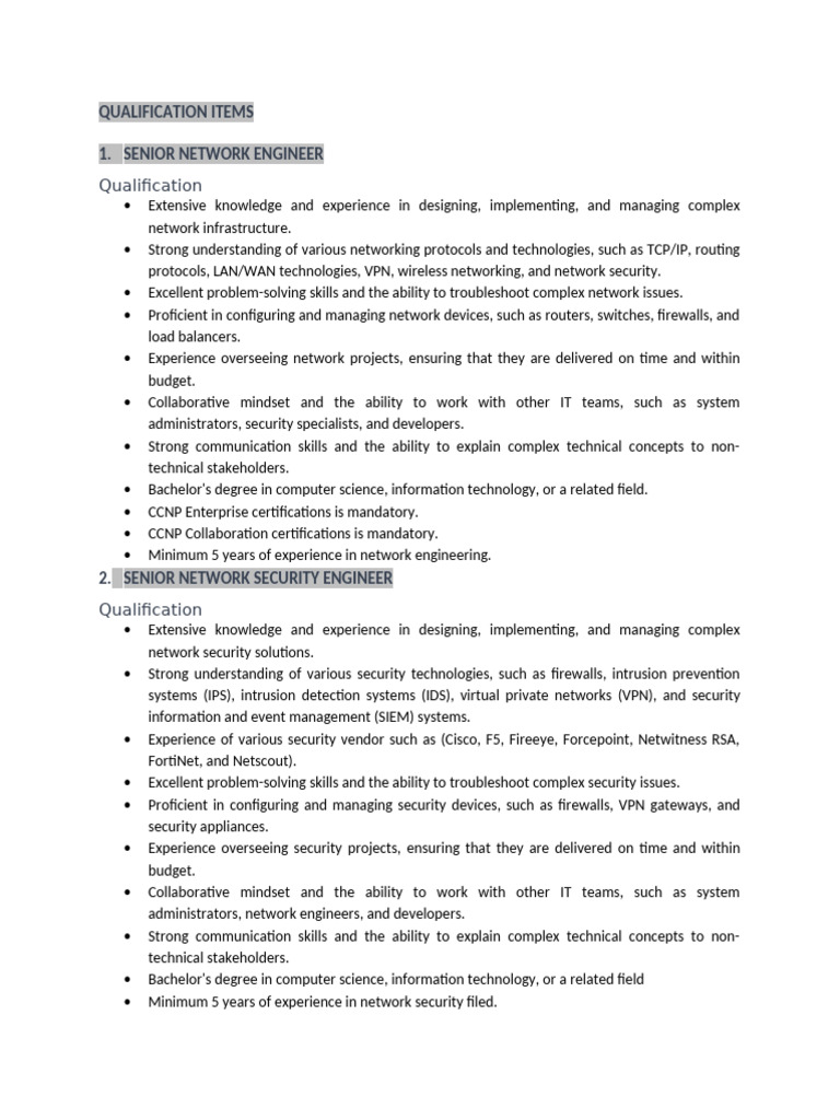 Qualification Items | PDF | Computer Network | Virtual Private Network
