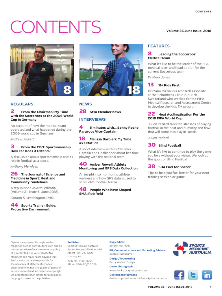 Sport Health Volume 36 Issue 1 Selection | PDF | Association Football