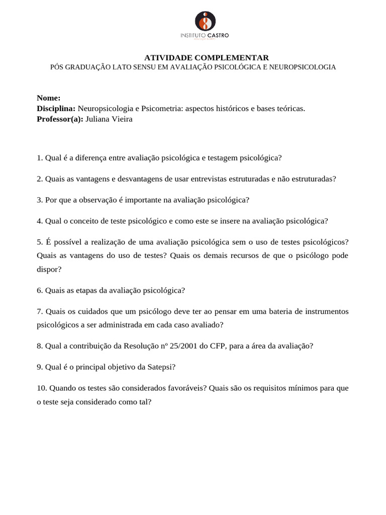 Atividade Complementar MD1 | PDF