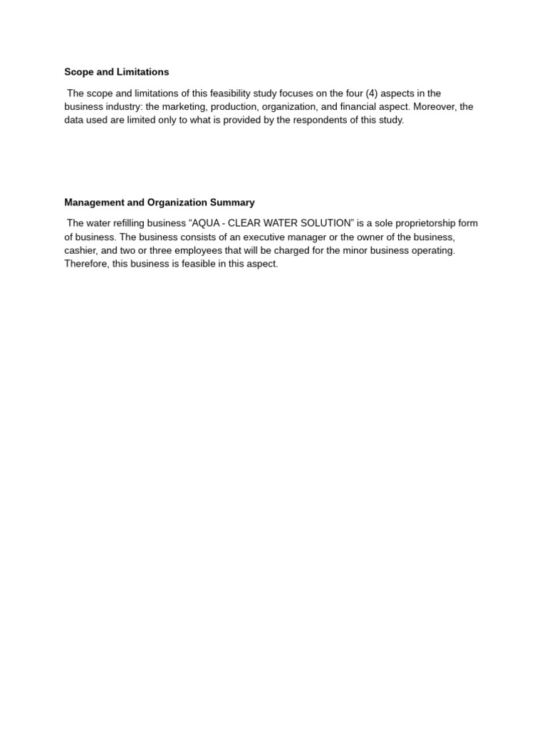 Scope and Limitations | PDF