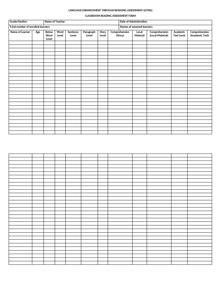 LETRA Form 2 2024 2025 | PDF