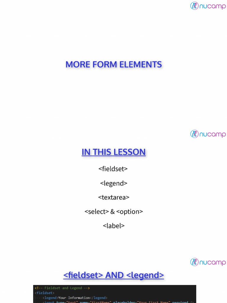 3 - More Form Elements | PDF