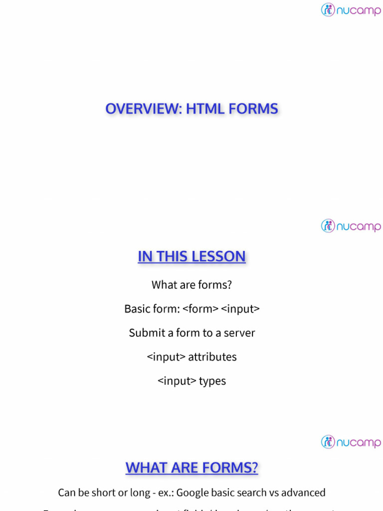 2 - Overview - HTML Forms | PDF