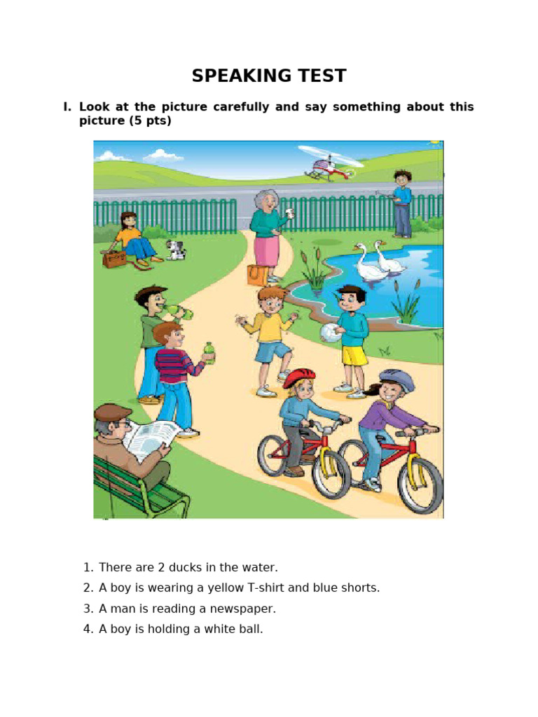 Speaking Test Practice Guide | PDF