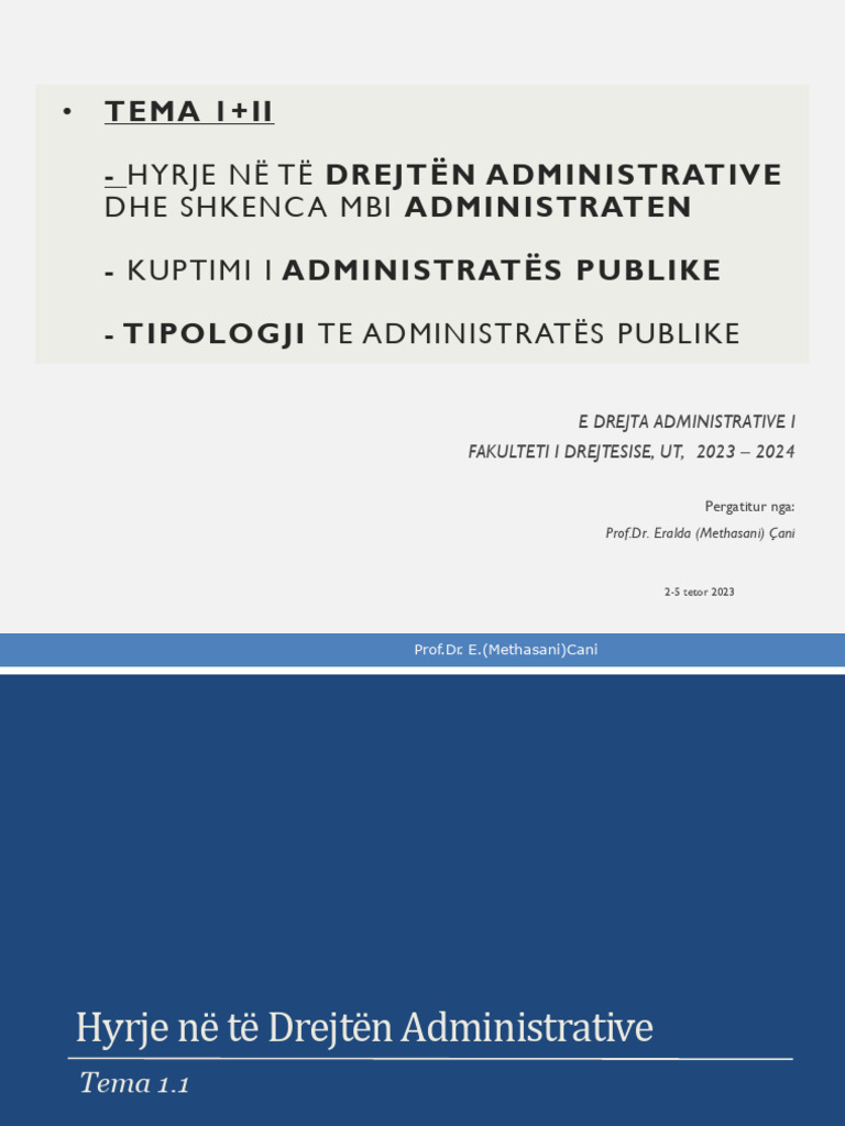 1 - 2 - Tema 1-2 - Hyrje Ne Te DrAdmin - Kuptimi e Tipologji Te AP - 2024 | PDF