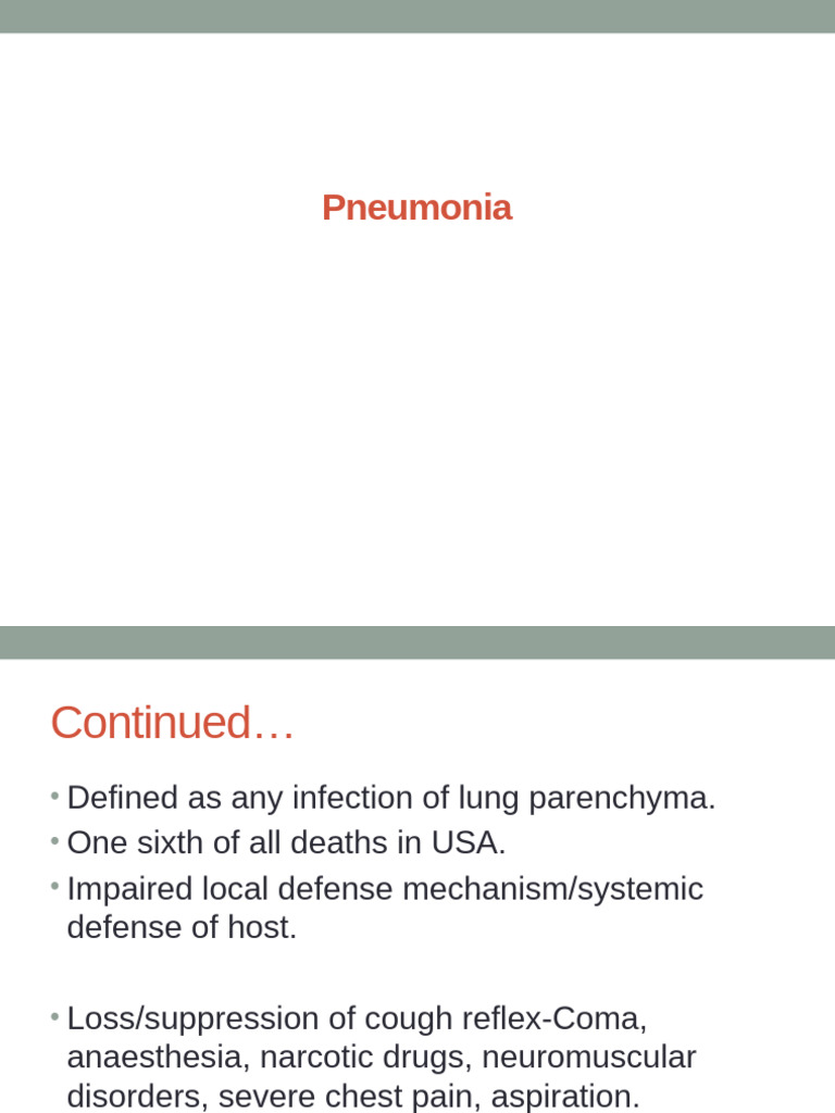 Pneumonia | PDF | Pneumonia | Immunodeficiency