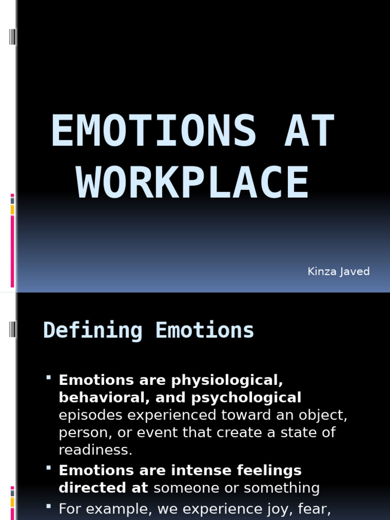 Understanding Emotions in the Workplace | PDF | Emotions | Mood ...