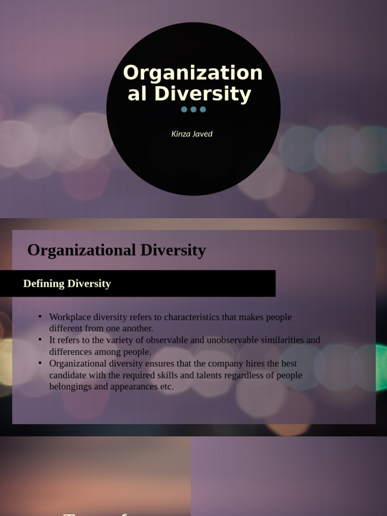 Understanding Organizational Diversity | PDF | Diversity (Business ...