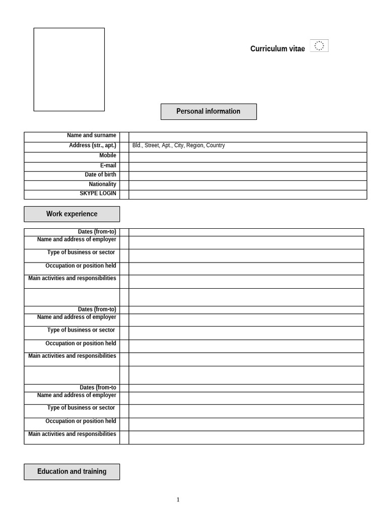 CV Form | PDF