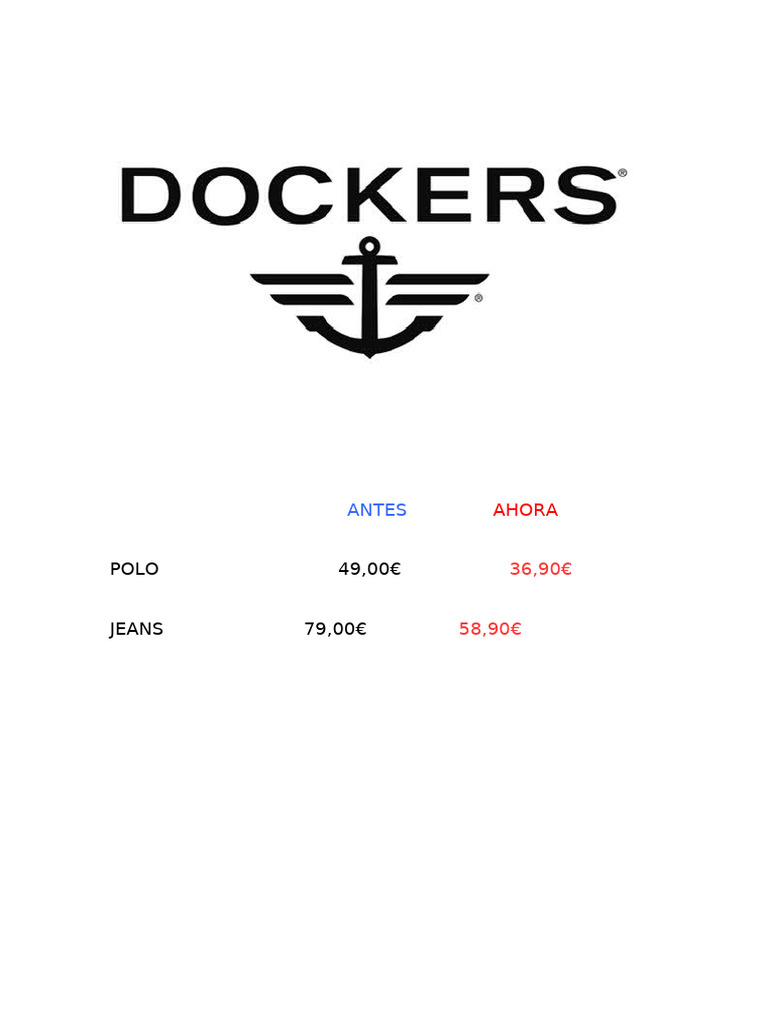 ESCAPARATE DOCKERS AGOSTO | PDF