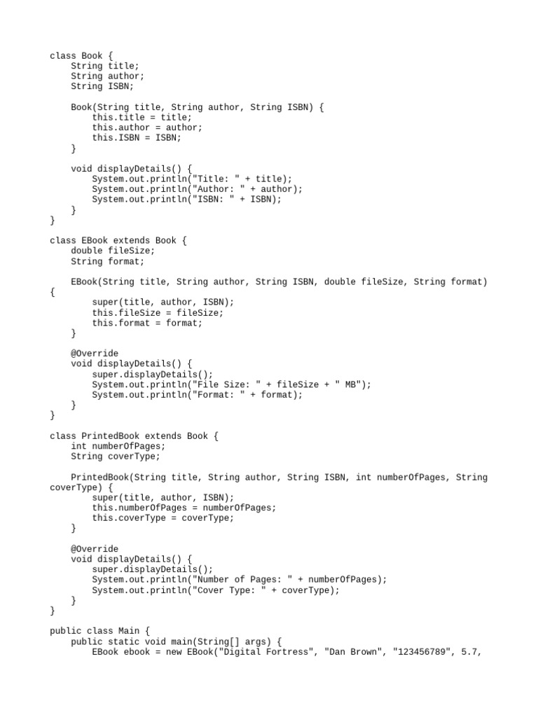 Java Book Class Implementation | PDF
