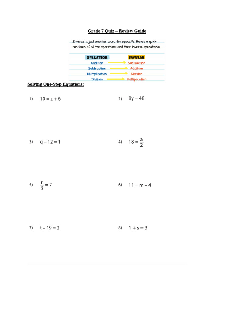 Grade_7_Term_2_Quiz_Review_Guide | PDF