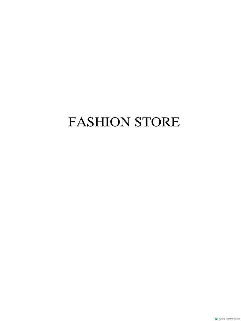 Fastion Store Final | PDF