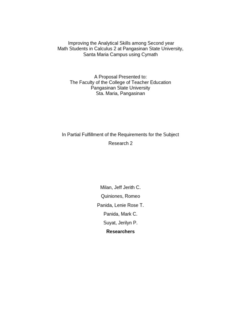 Research Proposal Group-5-Complete | PDF | P Value | Calculus