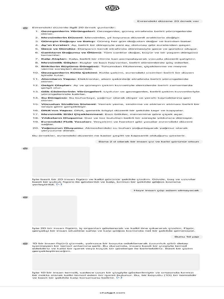 Evrendeki Düzen Örnekleri | PDF