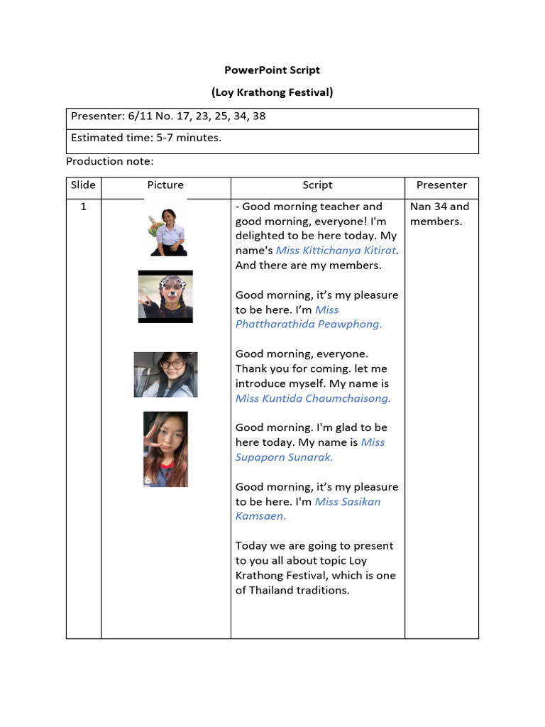 (แก้ไข) PowerPoint Script (final) | PDF