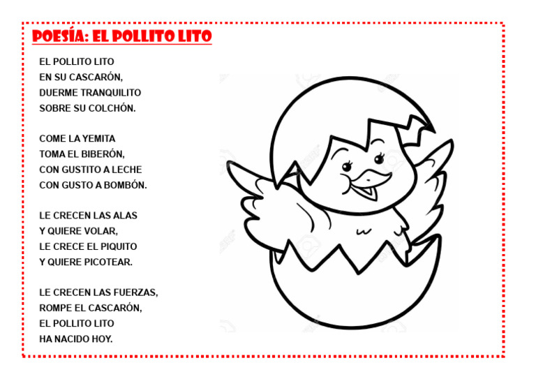 Poesía El Pollito Lito | PDF