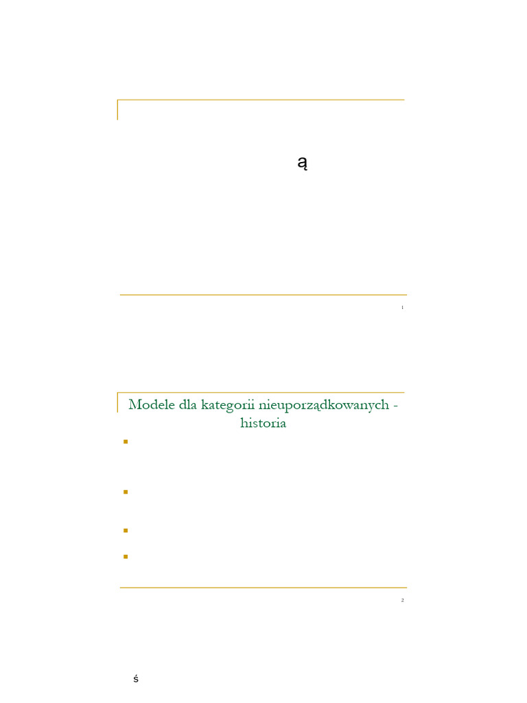 Slajdy 5 Model Polichotomiczny Dla Nieuporzadkowanych | PDF