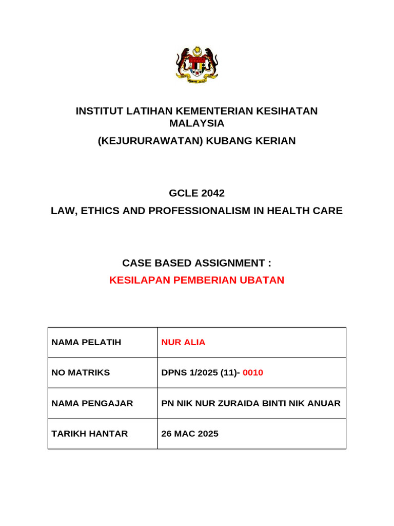 Cara Penulisan - Case Base Assingment | PDF