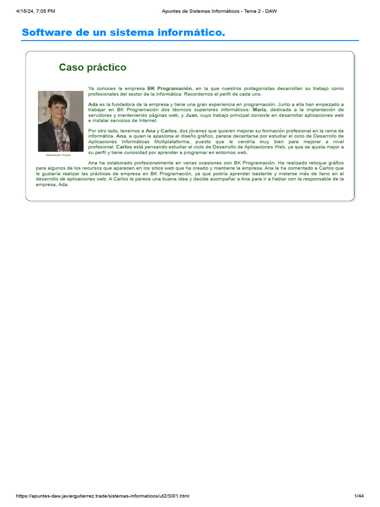 Unidad2 Software de Un Sistema Informatico | PDF | Sistema operativo | Software libre