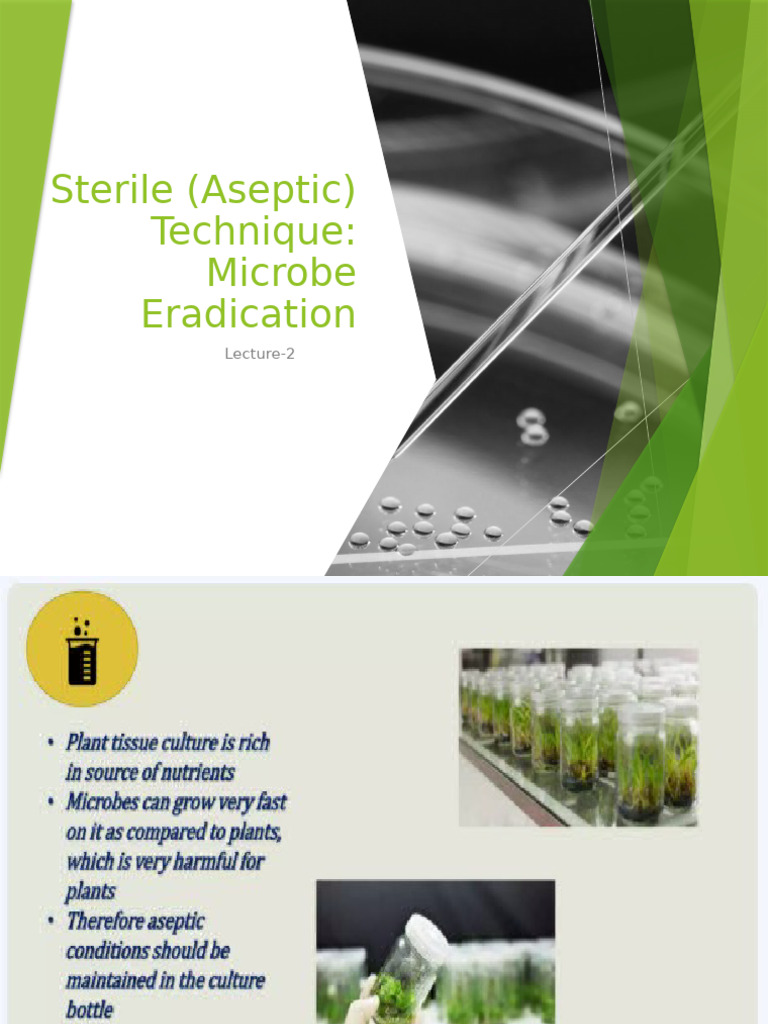 Lecture-2, Aseptic Techniques | PDF | Sterilization (Microbiology ...