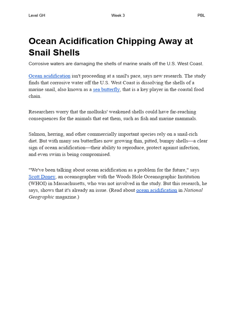 Ocean_Acidification_Chipping_Away_at_Snail_Shells | PDF | Ocean ...