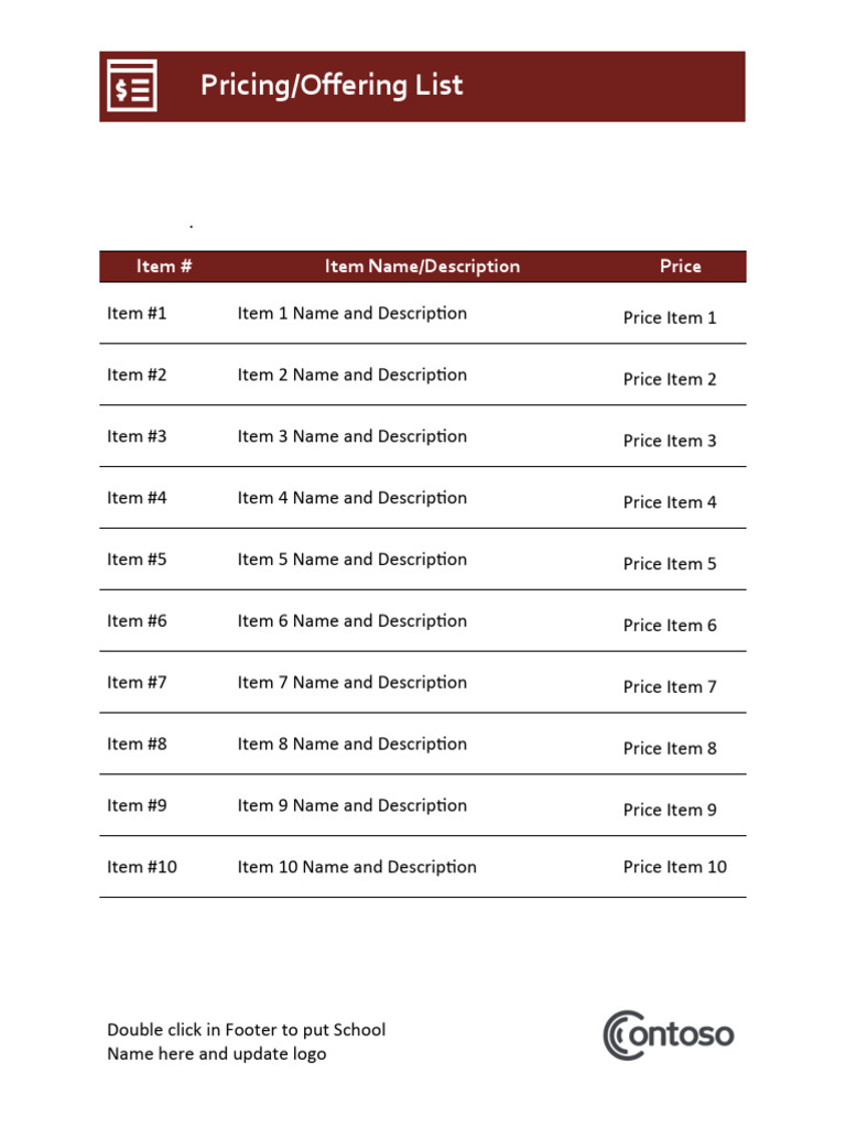The Following Is A List of Items Being Sold | PDF